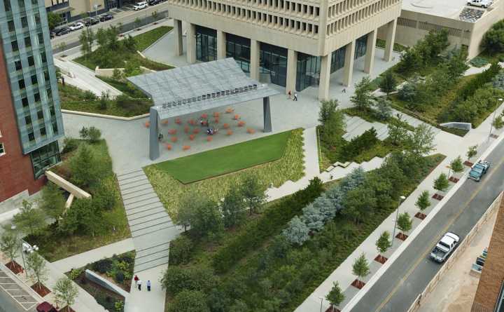 Sandridge Energy Commons by Hoerr Schaudt Landscape Architects – mooool