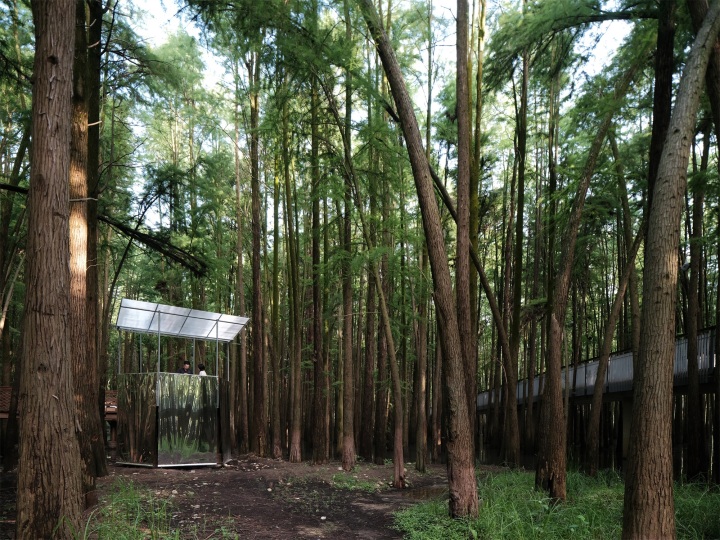 融于自然：水上森林公园临时展亭 / 已知建筑 – mooool木藕设计网