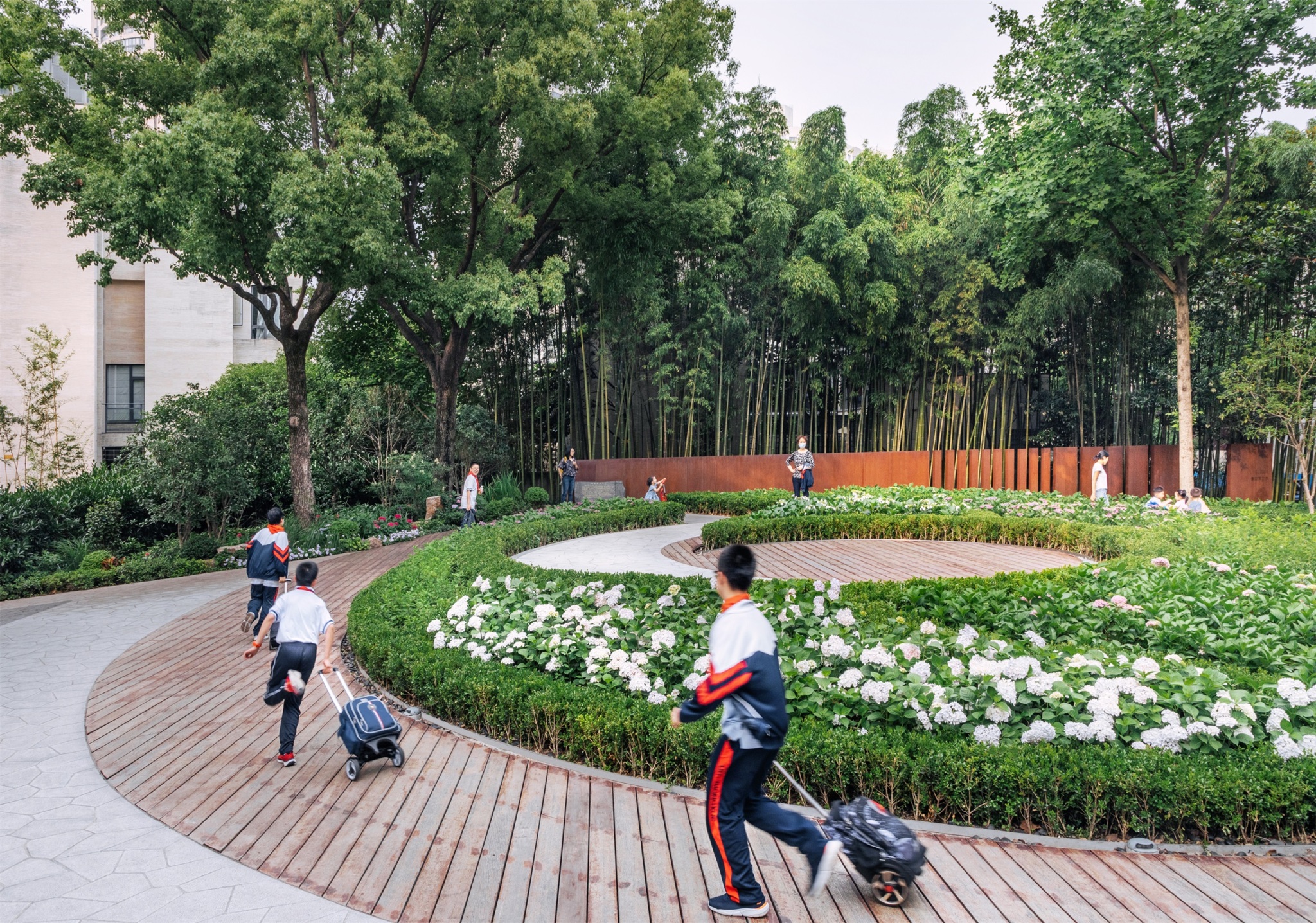 鹦鹉螺曲线：上海曹家渡花园口袋公园更新设计 / VIA维亚景观 – mooool木藕设计网