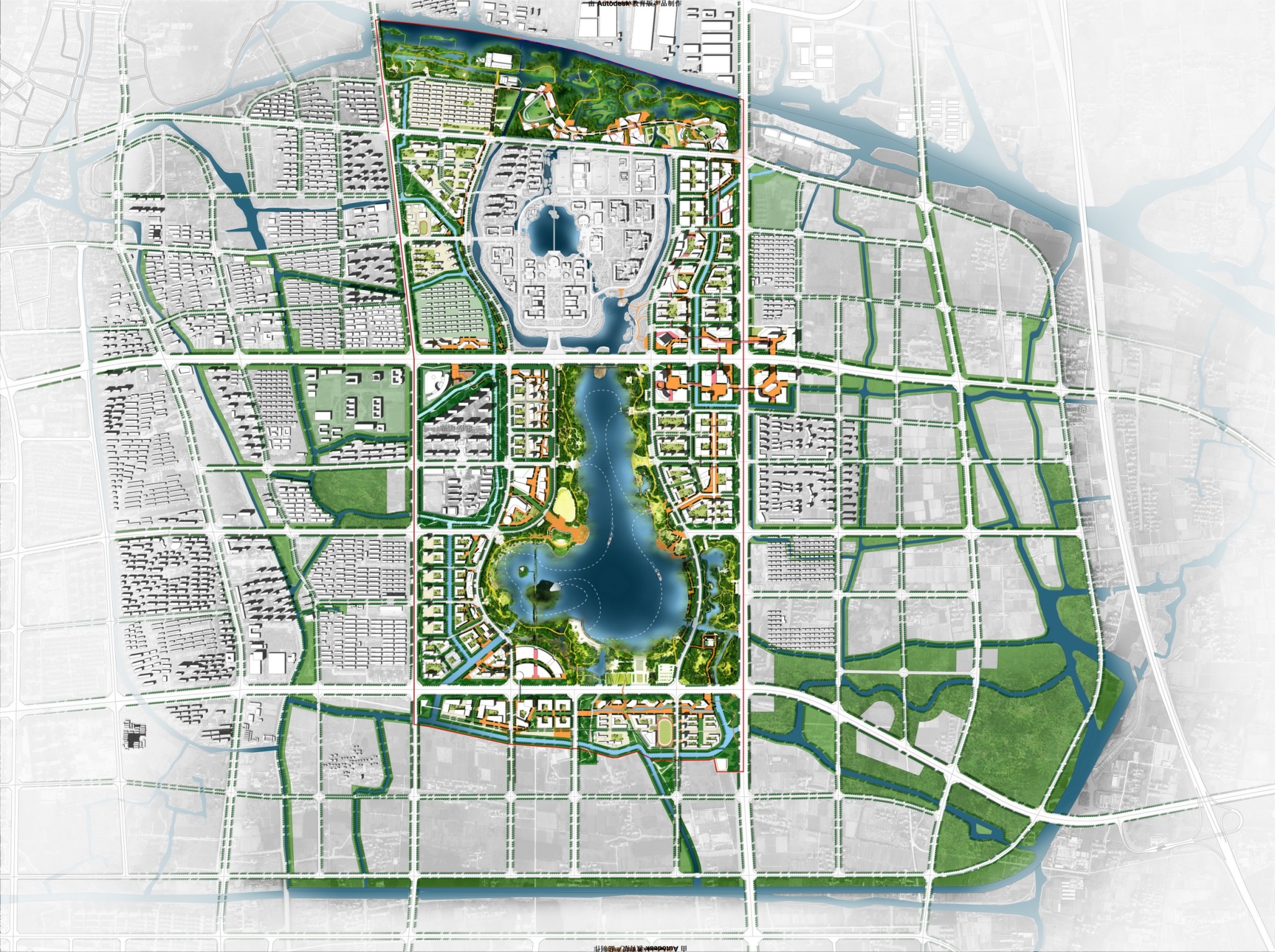 Green landscape design and architectural development scheme design of ...