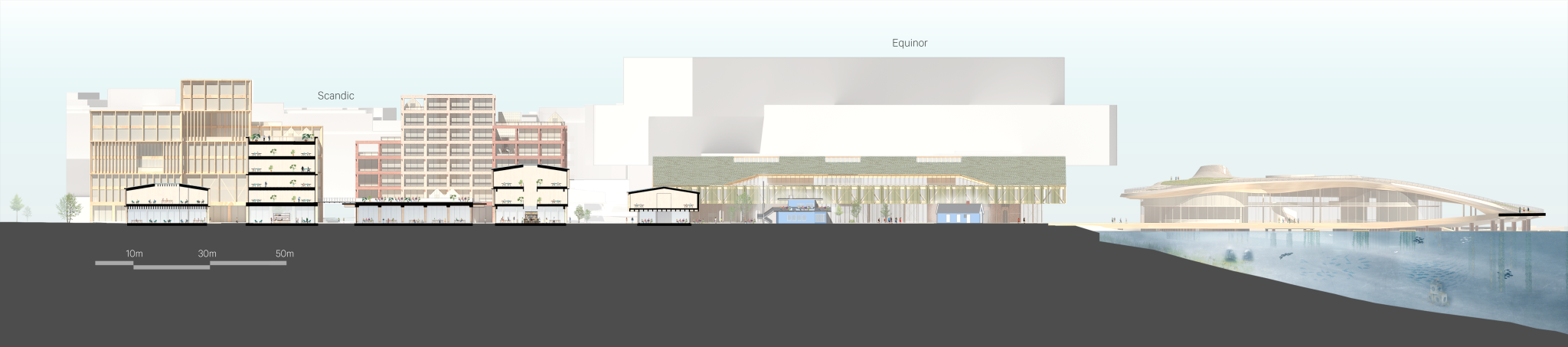 探索可持续海洋经济，奥斯陆福尼布码头改造计划 / Haptic Architects + Oslo Works – mooool木藕设计网