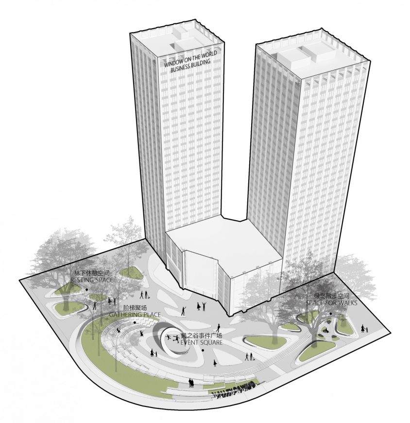 A multi-dimensional cohesive square in Weifang by HID – mooool