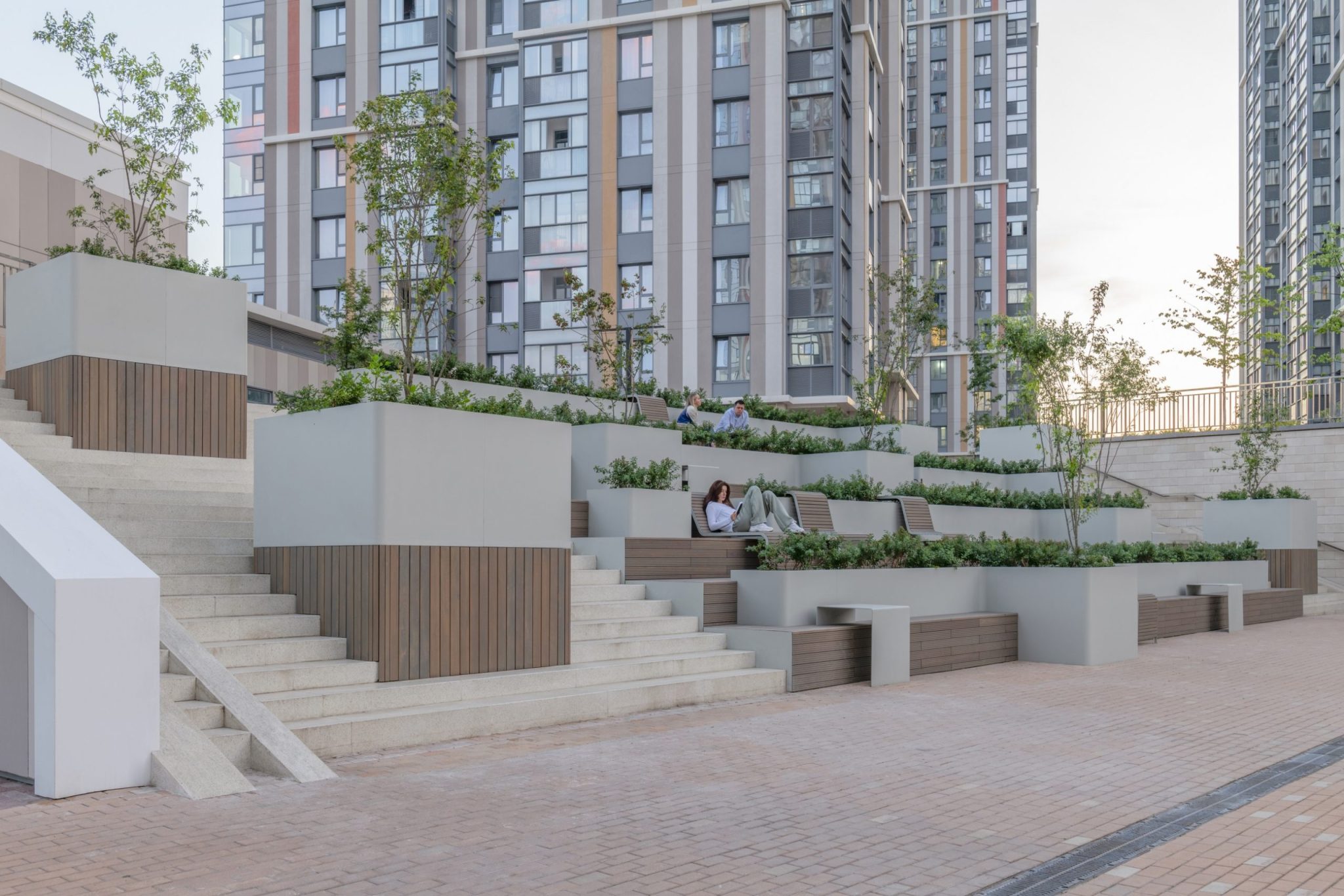 Two points of attraction for residents of a large apartment complex by Basis architectural ...