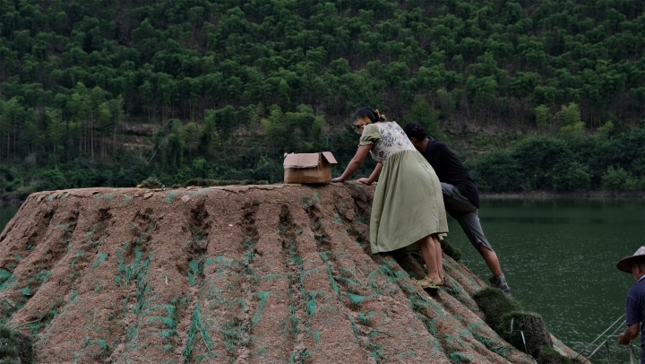 man erupted from a volcano by Land artist Photon – mooool