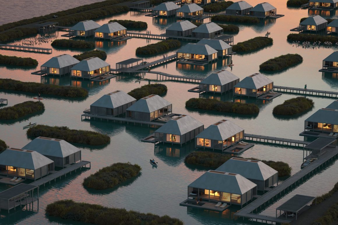Community of stilt houses proposed for abandoned por-tuguese salina by ...