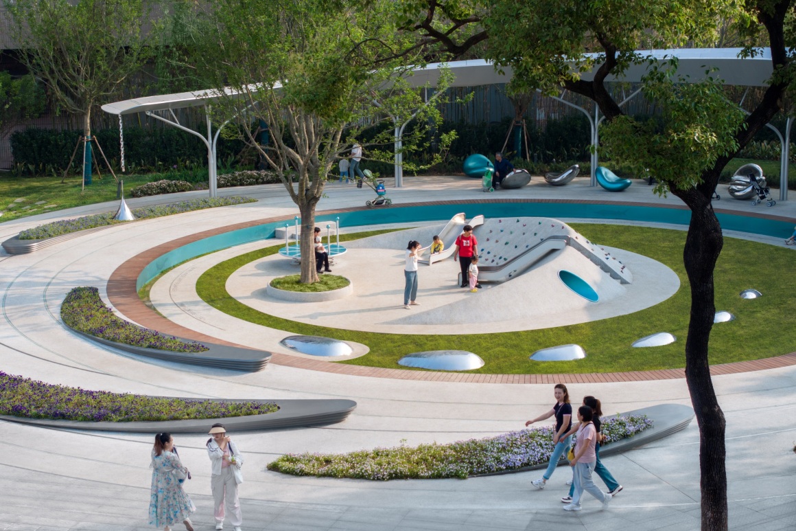 Rotating Water Drop Park by HID – mooool