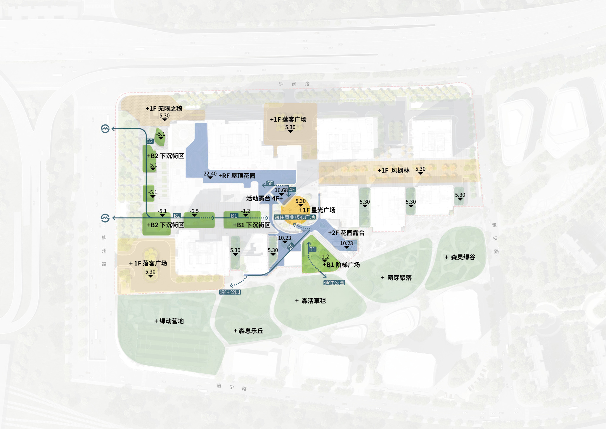 山林中城，上海徐汇万科广场景观实践 / THLA天华景观 – mooool木藕设计网